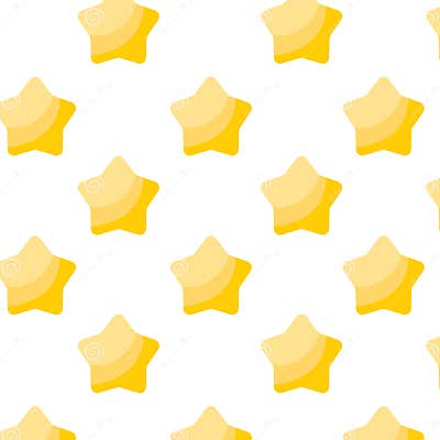 Gold Star Pattern, Vector Pattern for Design, Seamless on White ...
