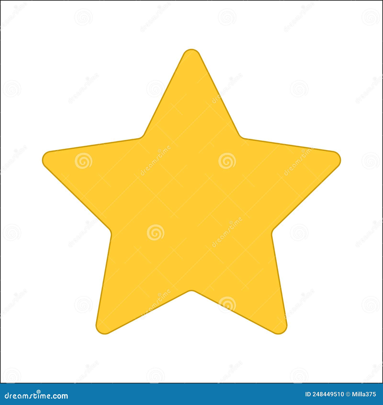 Gold Star Shape Rating Icon Sign Symbol Vector Image. Stock Vector ...
