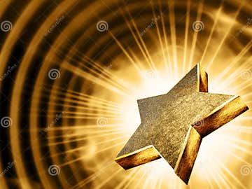 Gold star in the rays stock illustration. Illustration of gold - 21631282