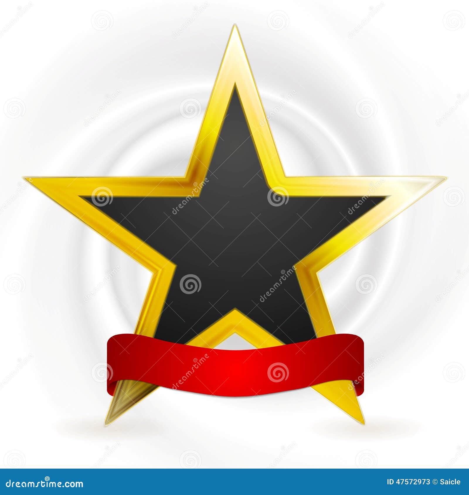 Gold Star and Red Ribbon. Winner Design Stock Vector - Illustration of ...