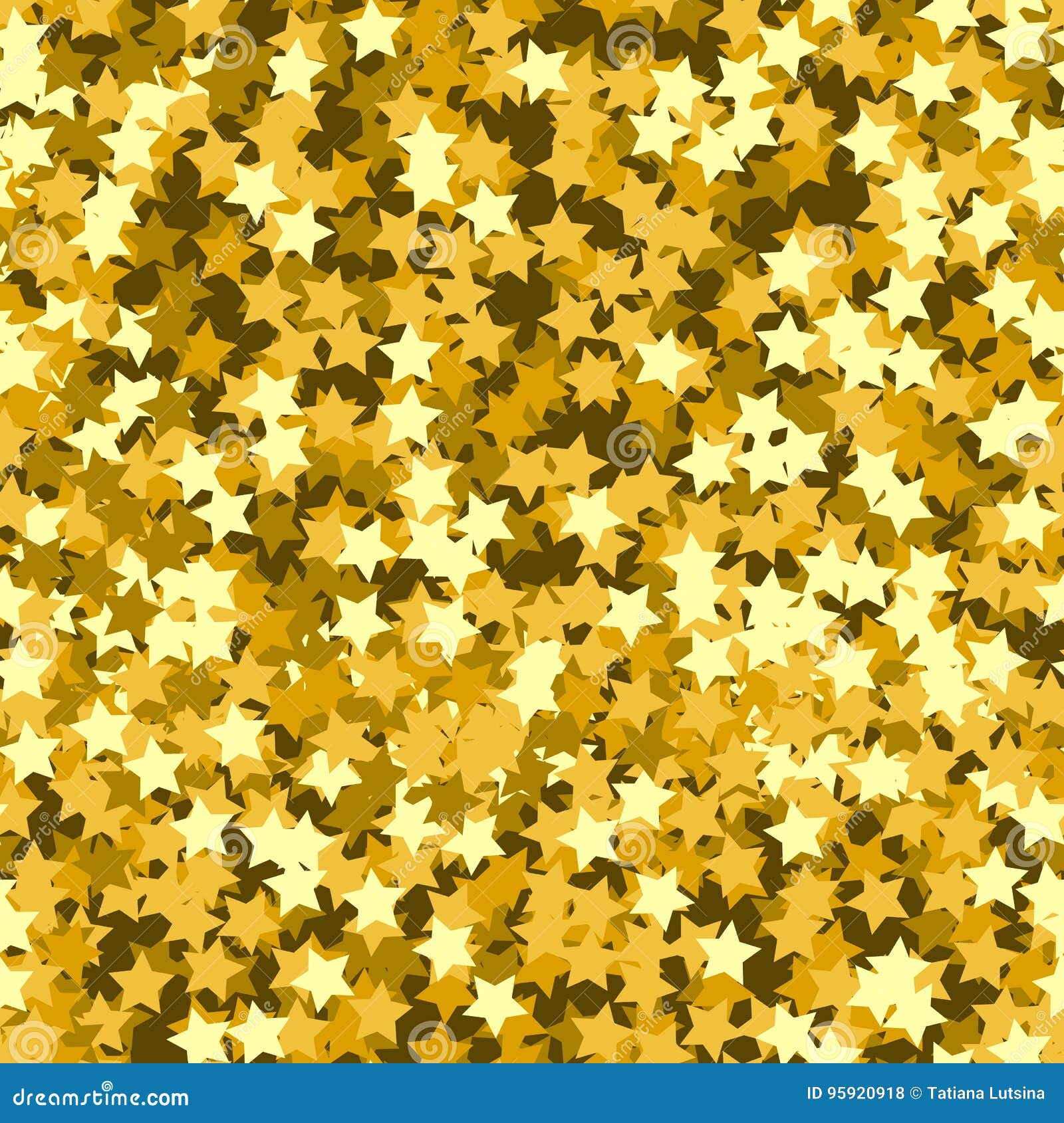Gold Star Seamless Pattern. Holiday Background, Seamless Pattern With ...