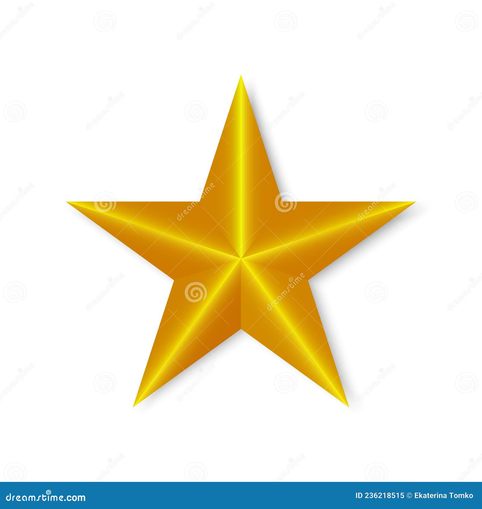 Gold Star with Shadow. Design Element. Premium Class. Eps 10 Stock ...