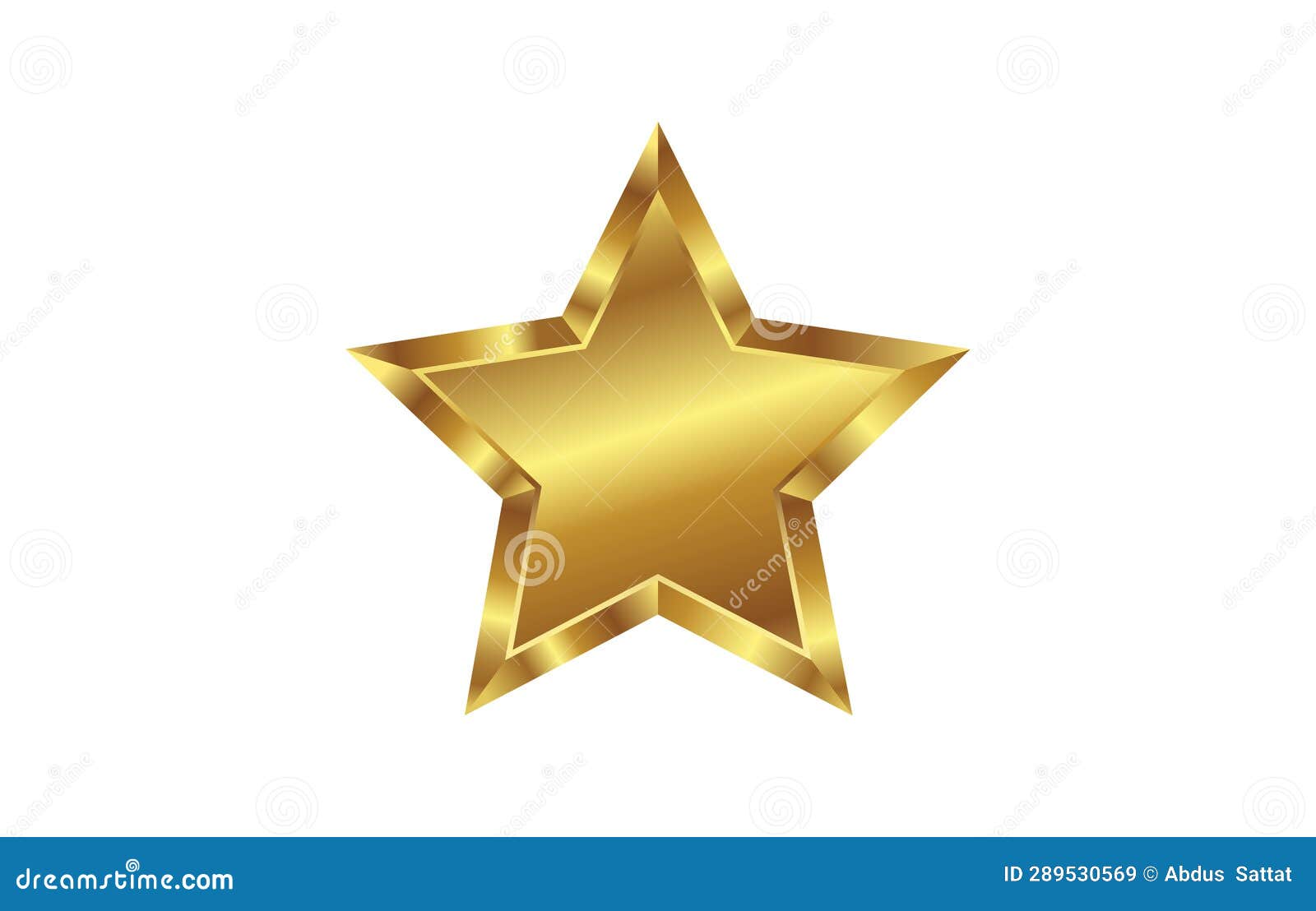 Gold Star Shape Vector Illustration Stock Vector - Illustration of ...
