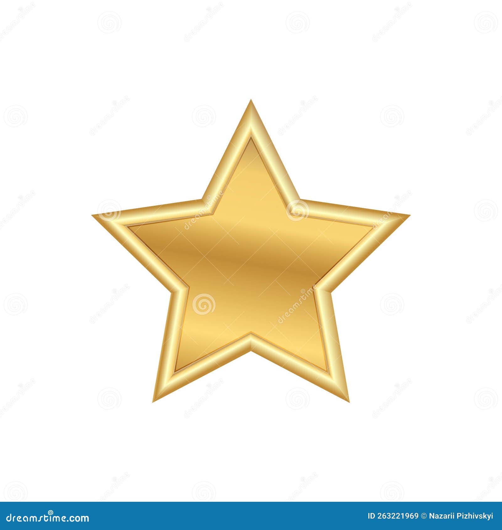 Gold star stock vector. Illustration of guarantee, champion - 263221969