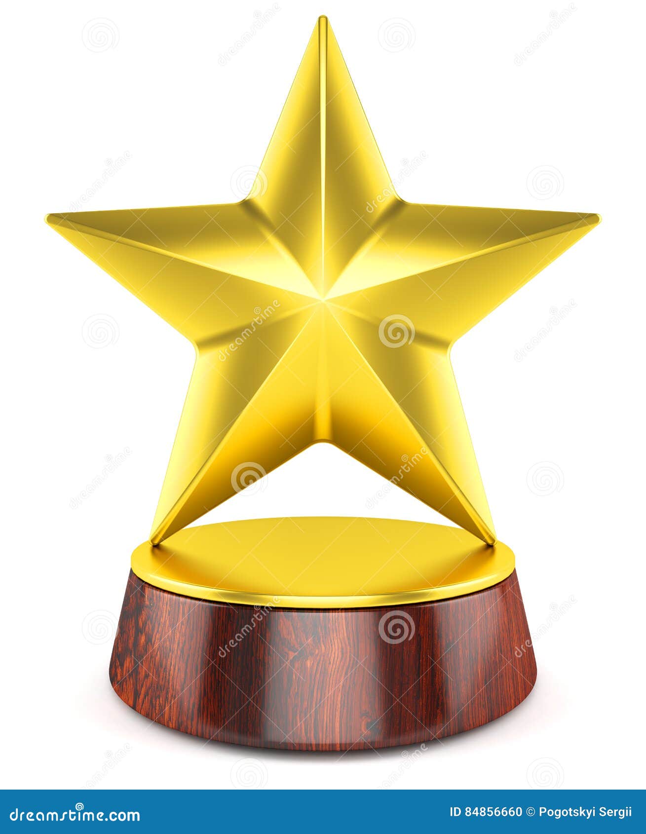 Gold Star On The Stand 3d Royalty-Free Stock Image | CartoonDealer.com ...