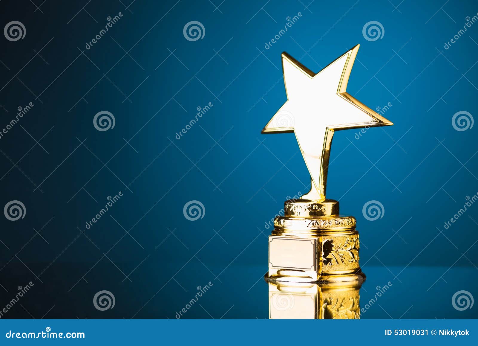 Gold Star Trophy On Gold Glitter Background Royalty-Free Stock Image ...