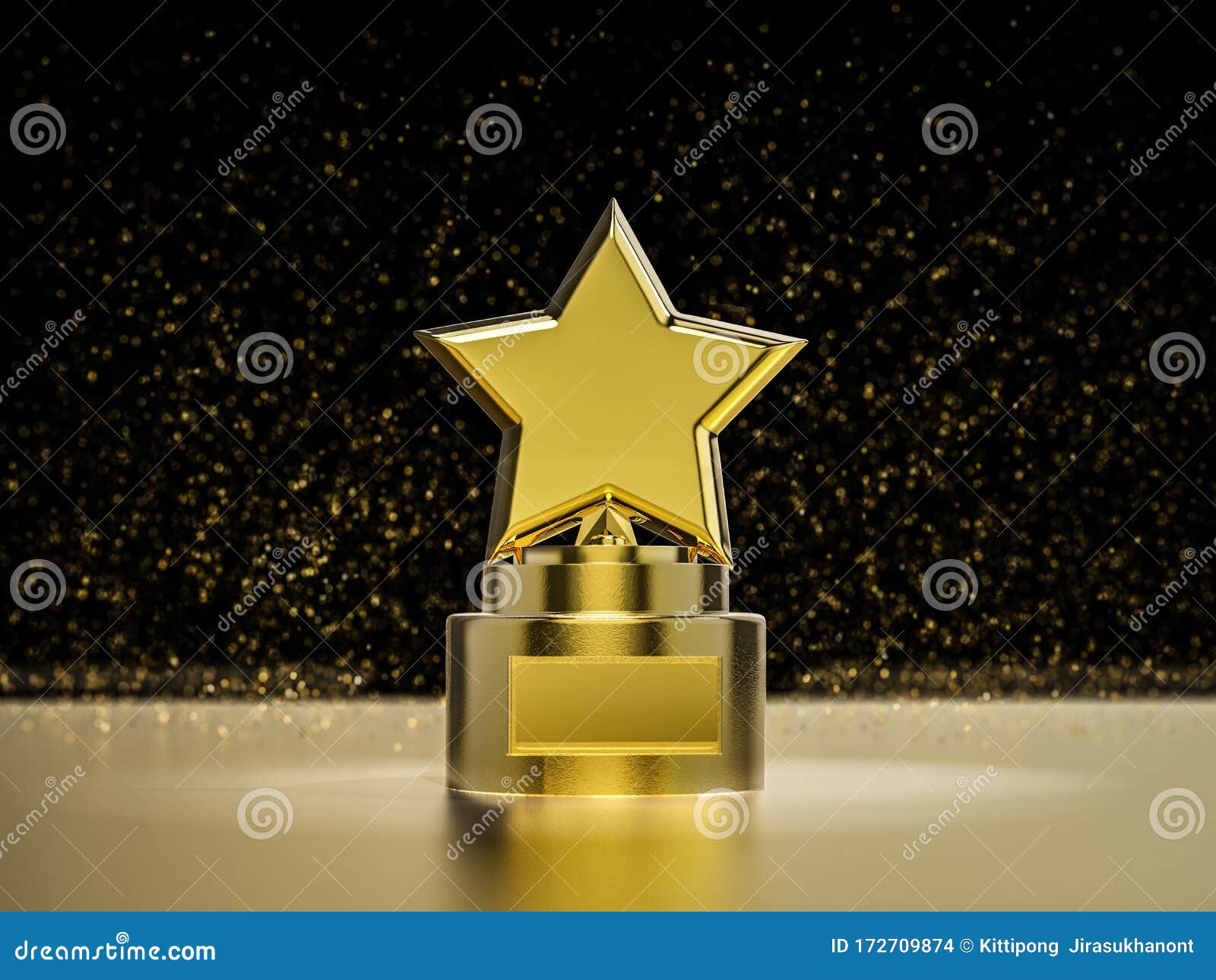 Gold star trophy stock illustration. Illustration of championship ...