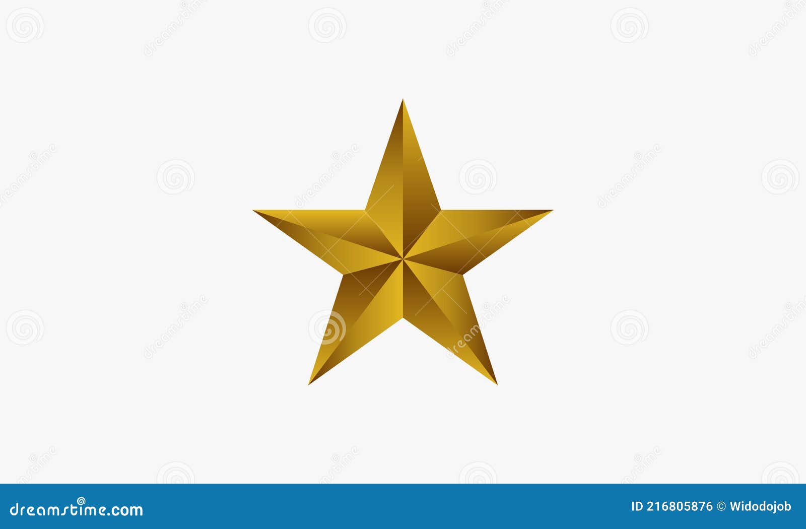 Gold star vector 3d stock vector. Illustration of metallic - 216805876