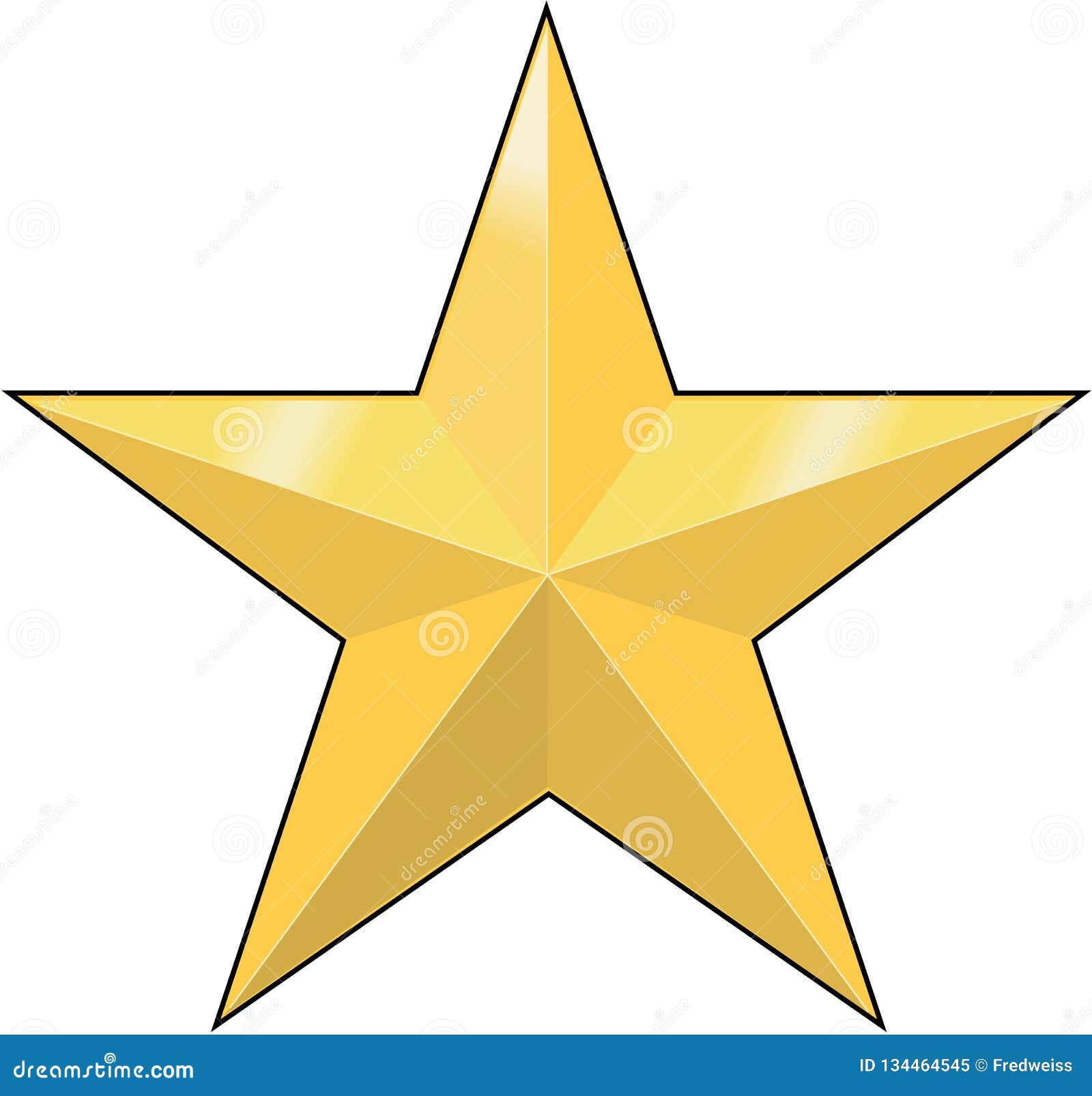 Gold Star Vector Illustration Stock Vector - Illustration of gold, star ...