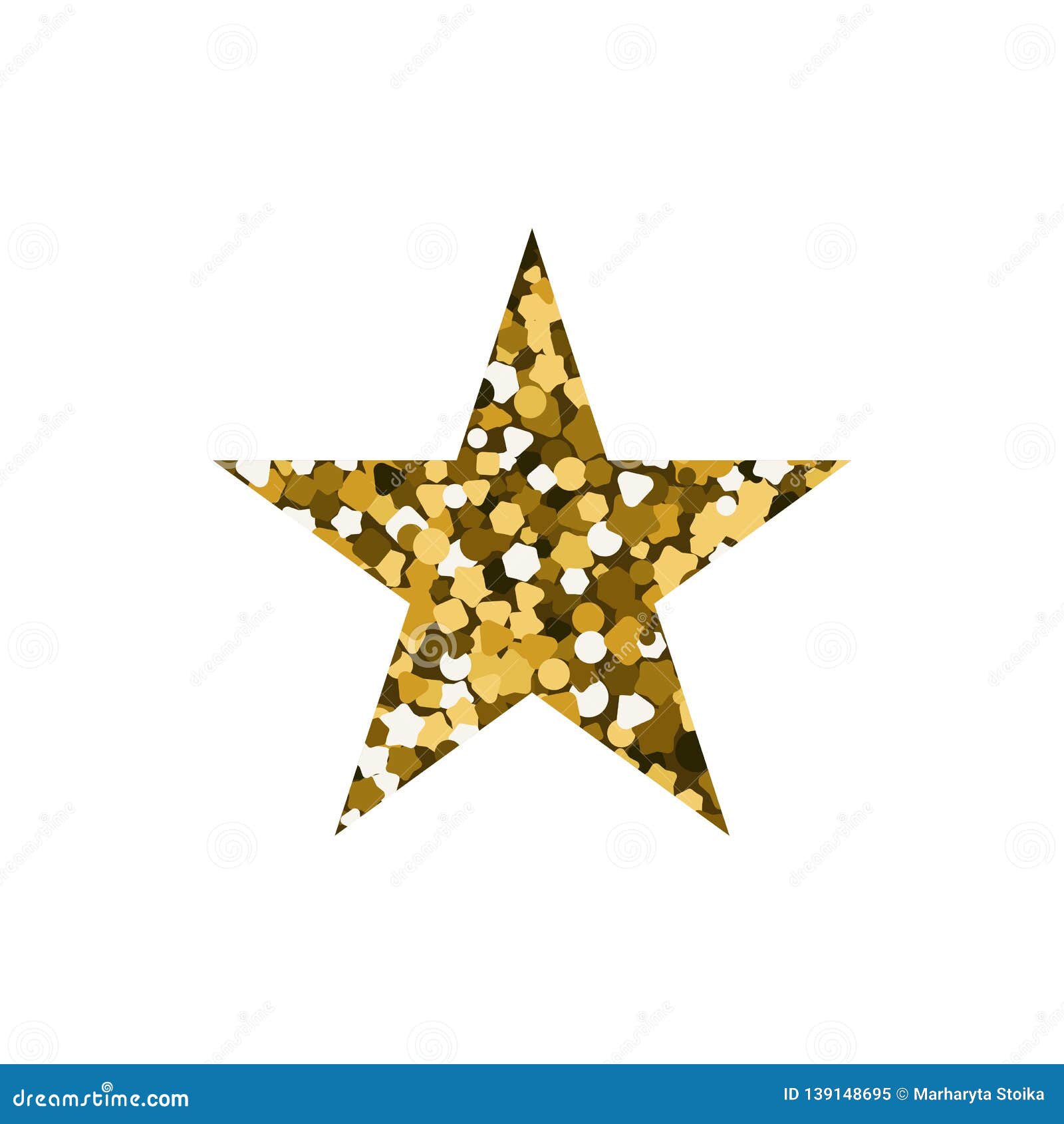 Gold star. stock vector. Illustration of award, celebration - 139148695