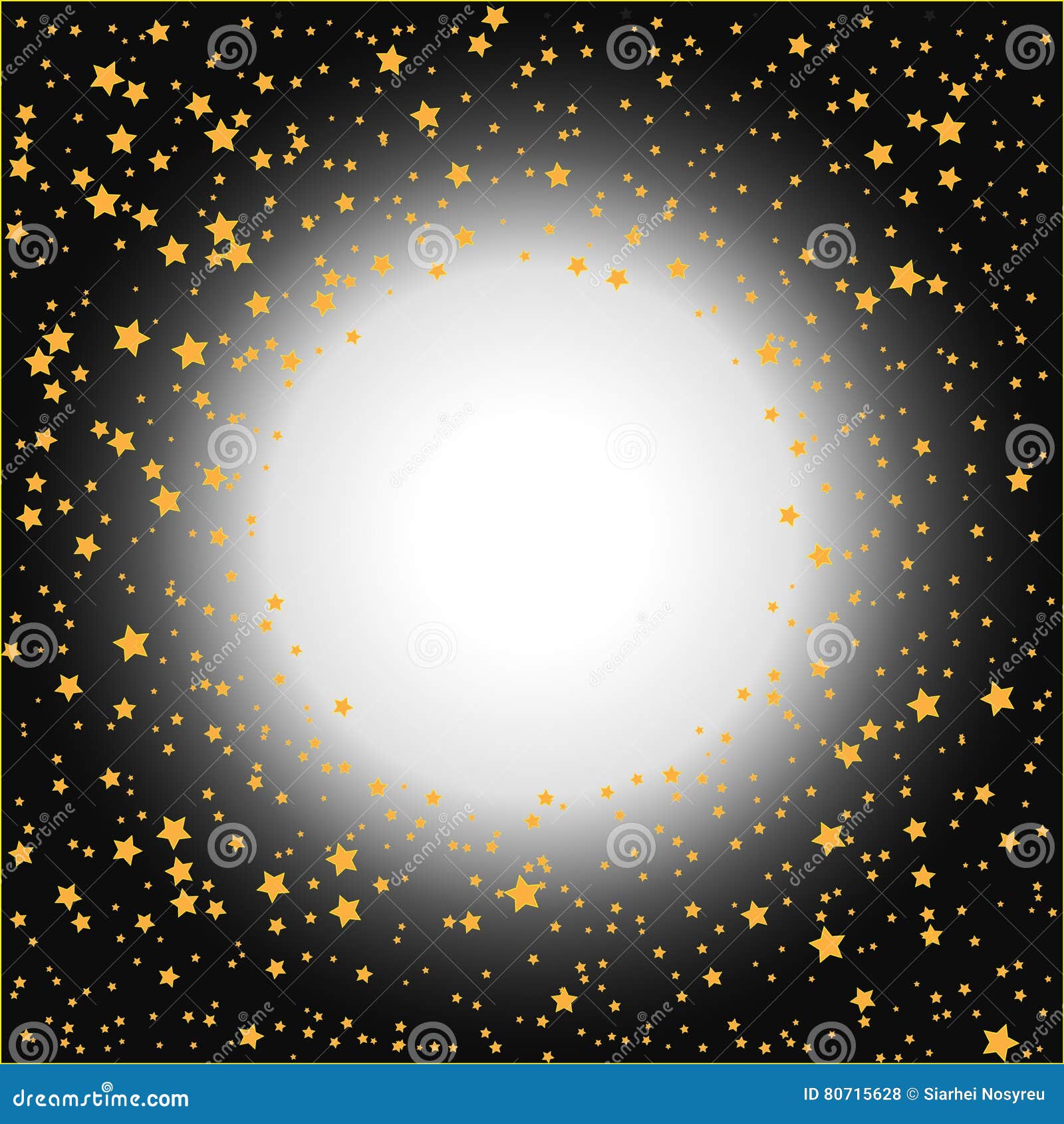 Gold Stars on Black Gradient Background Stock Vector - Illustration of ...