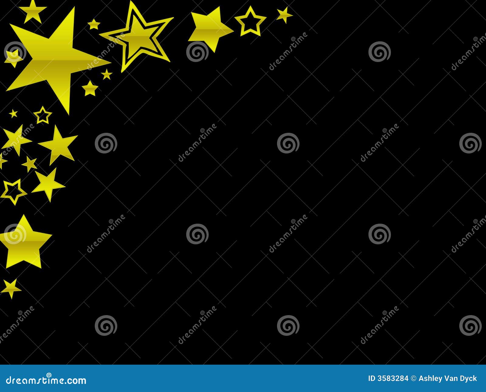Gold Stars Border Picture. Image: 3583284