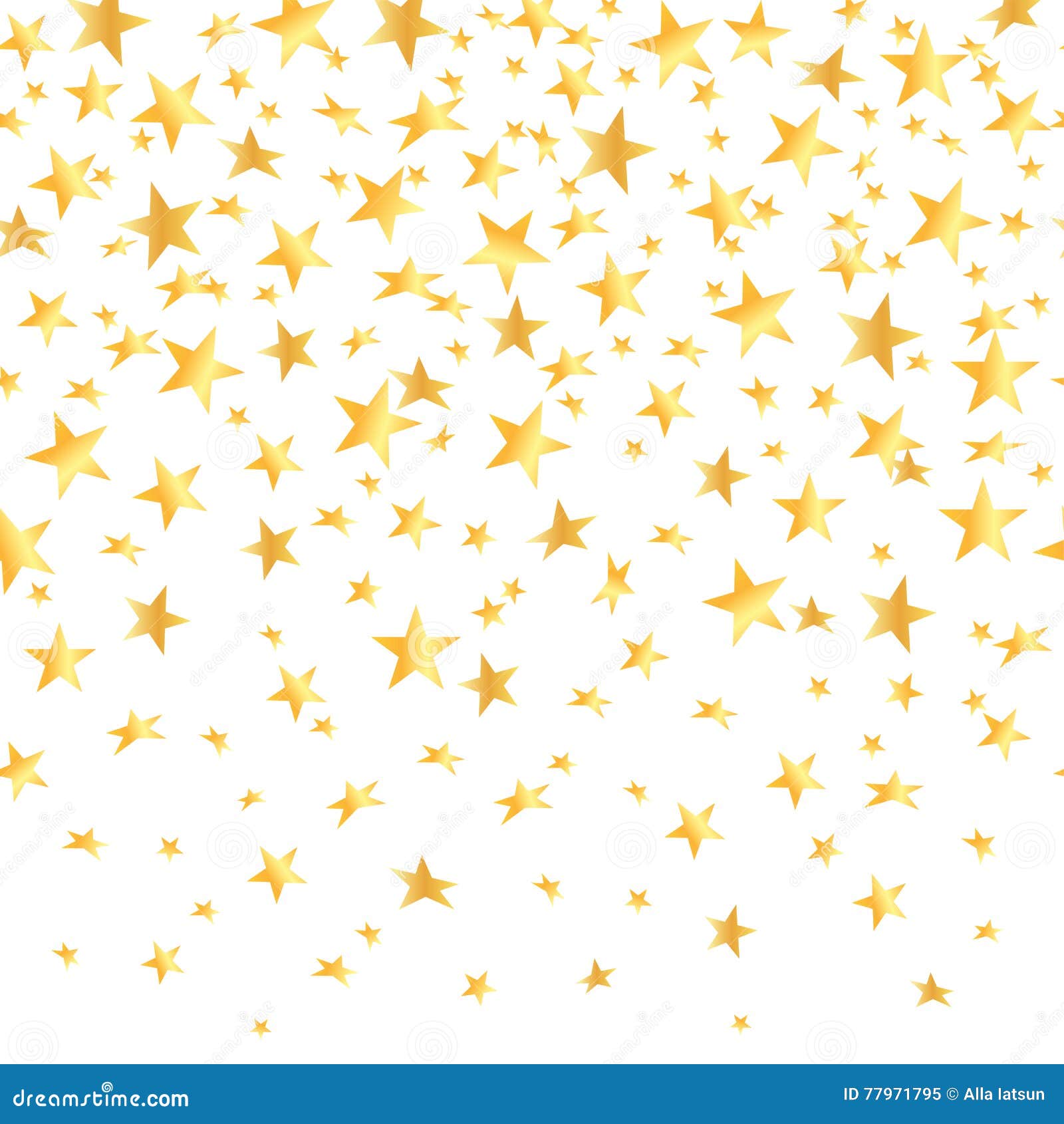 Gold Stars with a Gradient Seamless Background. Vector Illustration ...