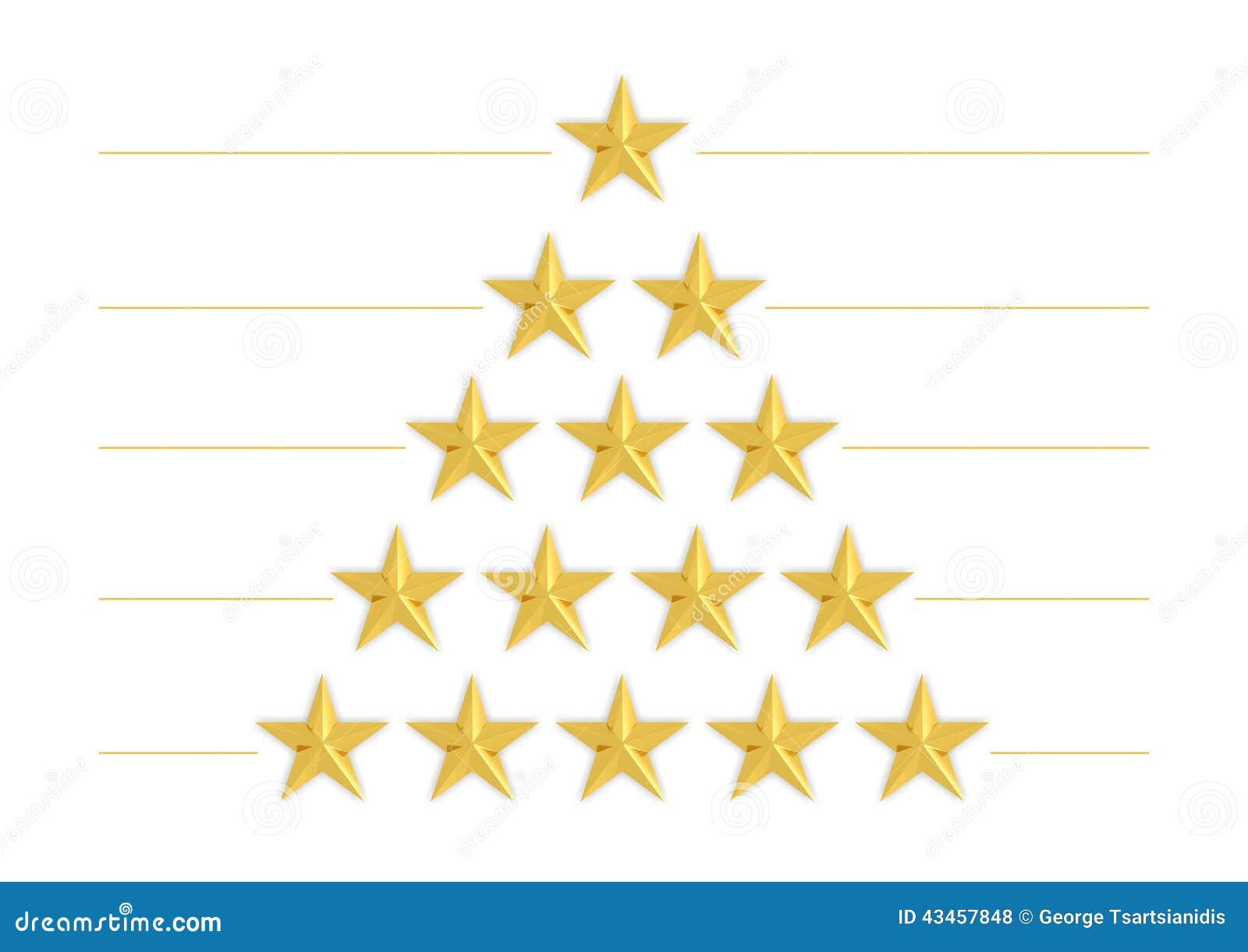 Gold Stars in Shape of Triangle Stock Illustration - Illustration of ...