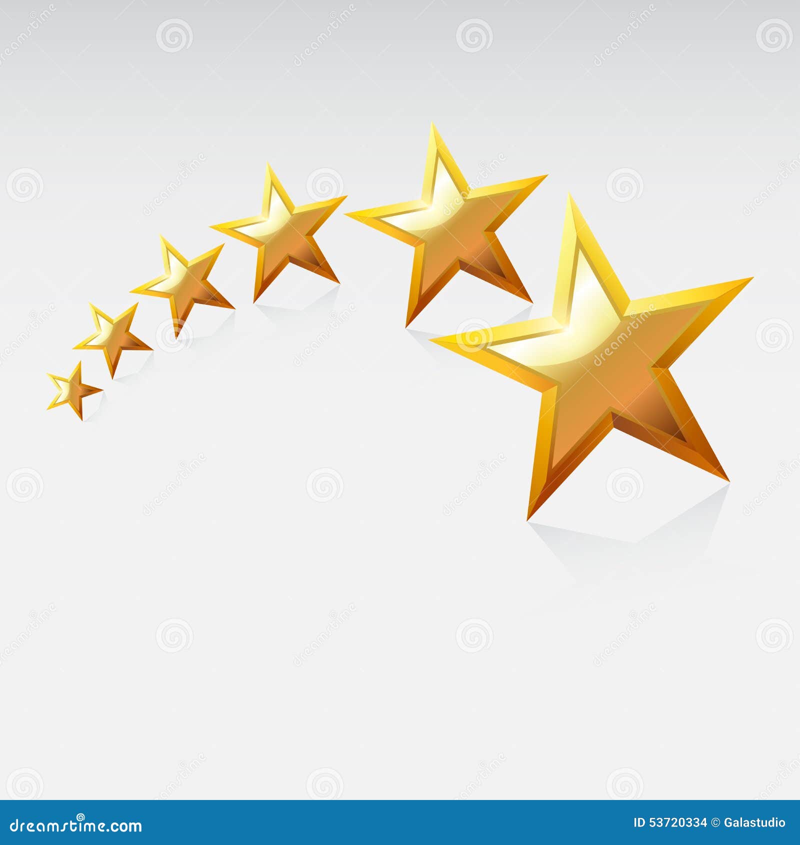 6 Gold stars. stock illustration. Illustration of icon - 53720334