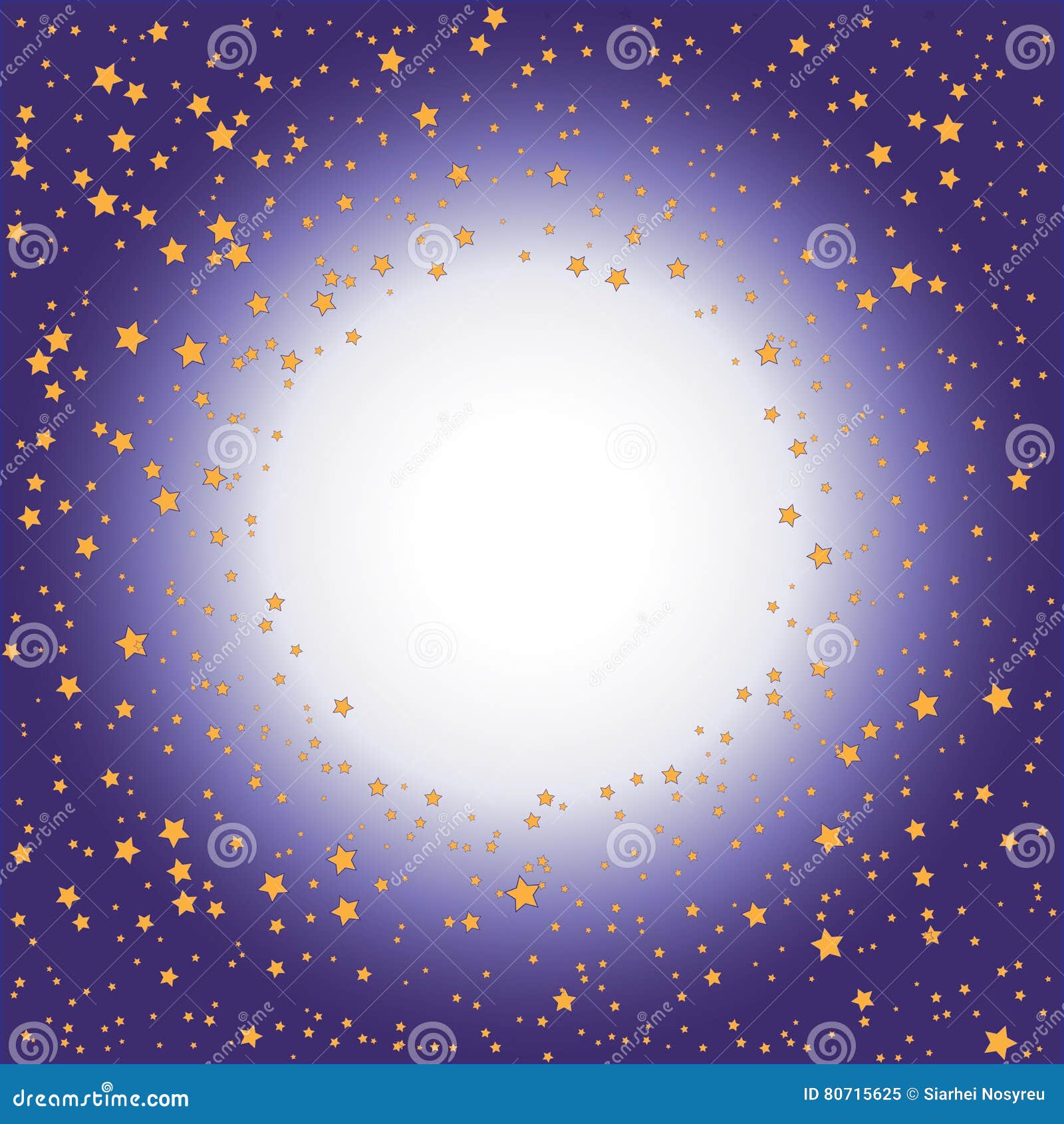 Gold Stars on Violet Purple Gradient Background Stock Vector ...