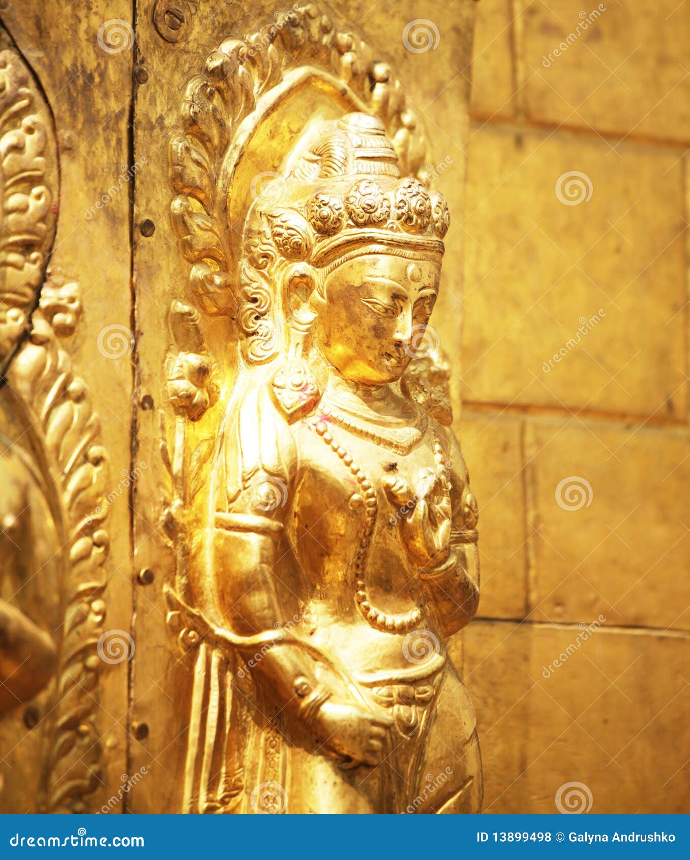 Gold statue stock photo. Image of meditating, mystical - 13899498