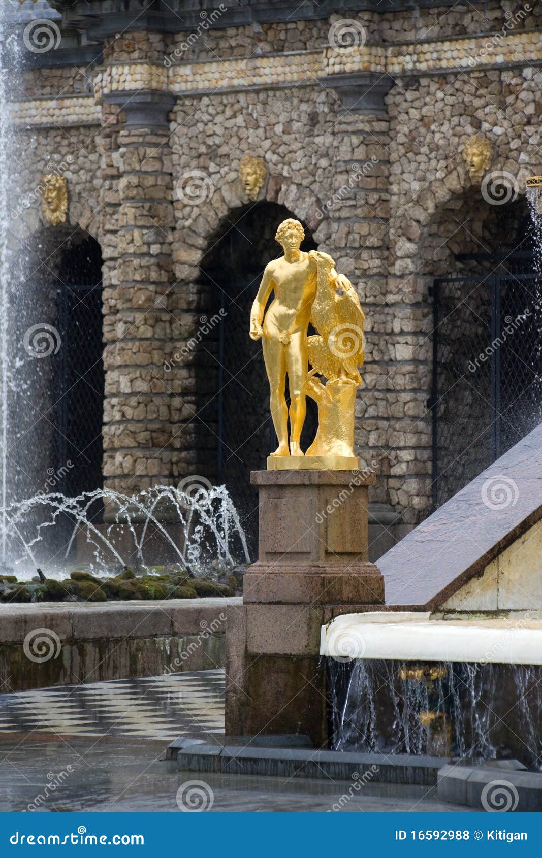 Gold Statue stock photo. Image of elegance, outdoors - 16592988