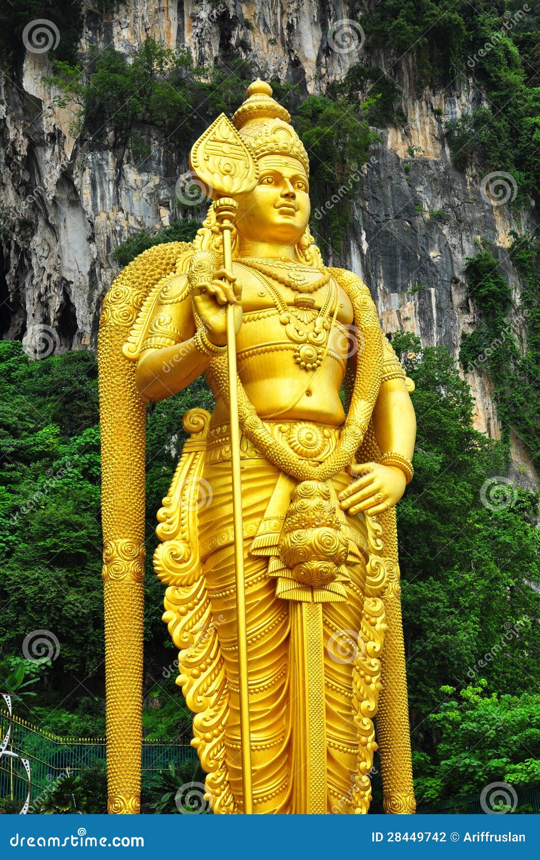 Gold Statue of Hindu stock photo. Image of kuala, tallest - 28449742