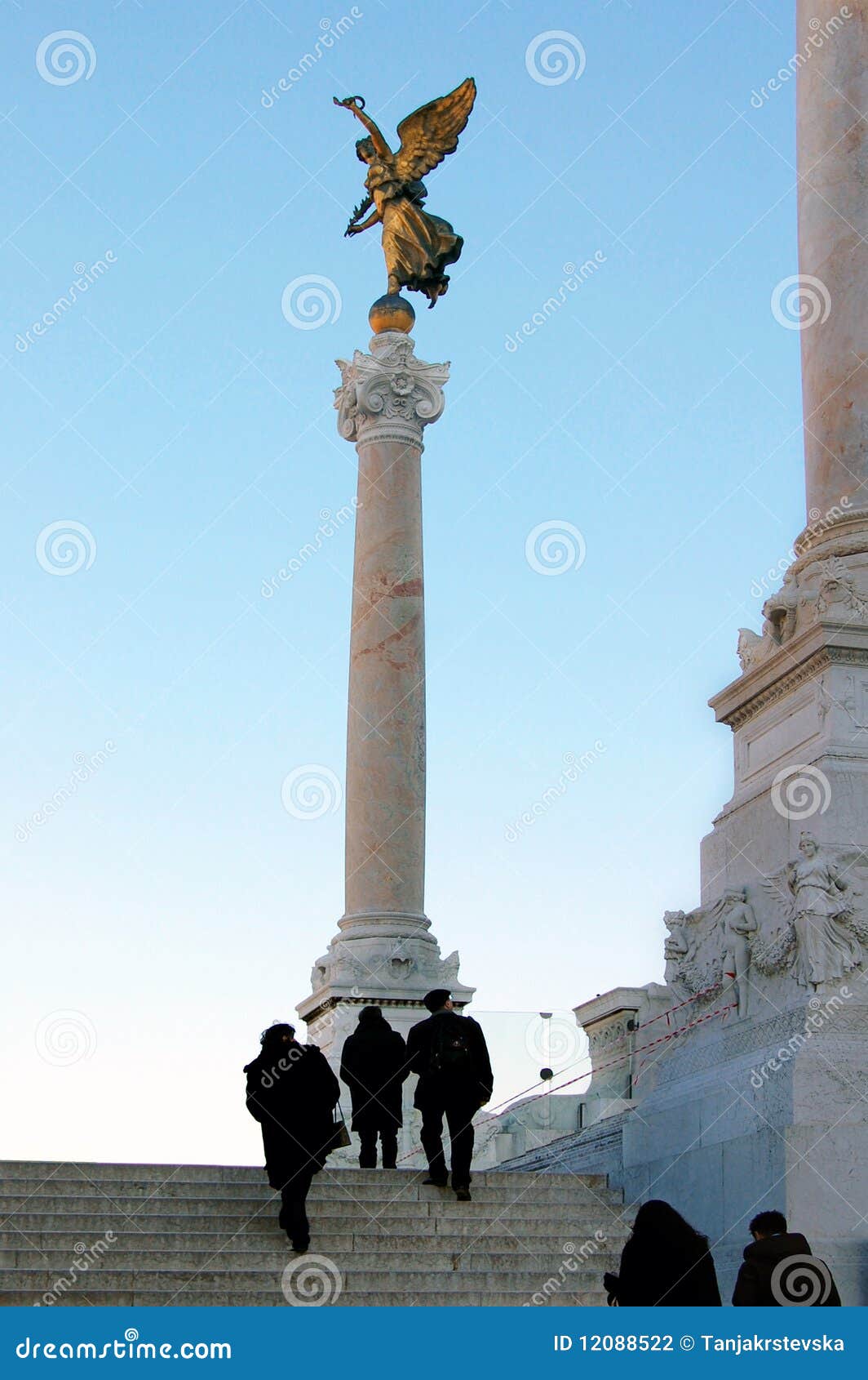 Gold Statue of a Symbolic Peace S Angel, Rome Stock Photo - Image of ...