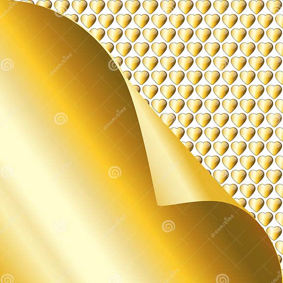 Gold sticky Valentine note stock vector. Illustration of hearts - 28639944