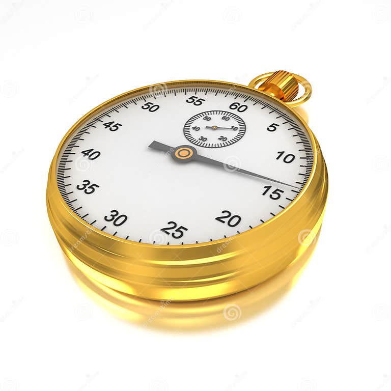 Gold Stopwatch stock illustration. Illustration of sports - 37498119