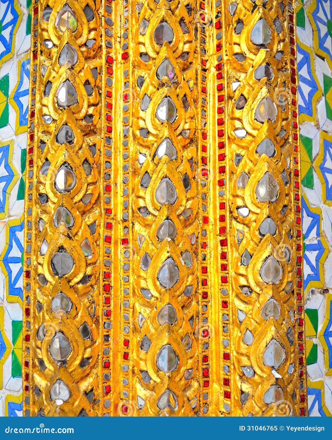 The gold stucco design stock image. Image of floral, decorative - 31046765