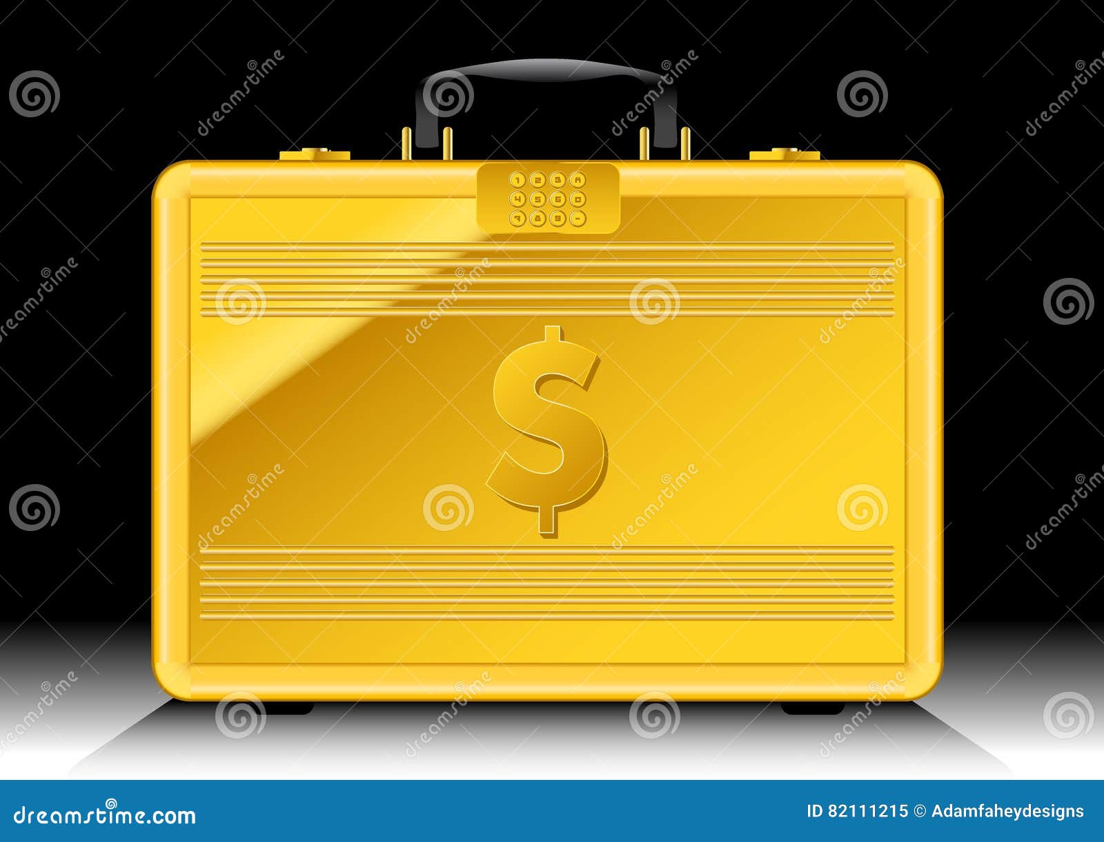 Gold Suitcase On Wheels Question Mark As Car On Isolated Background ...