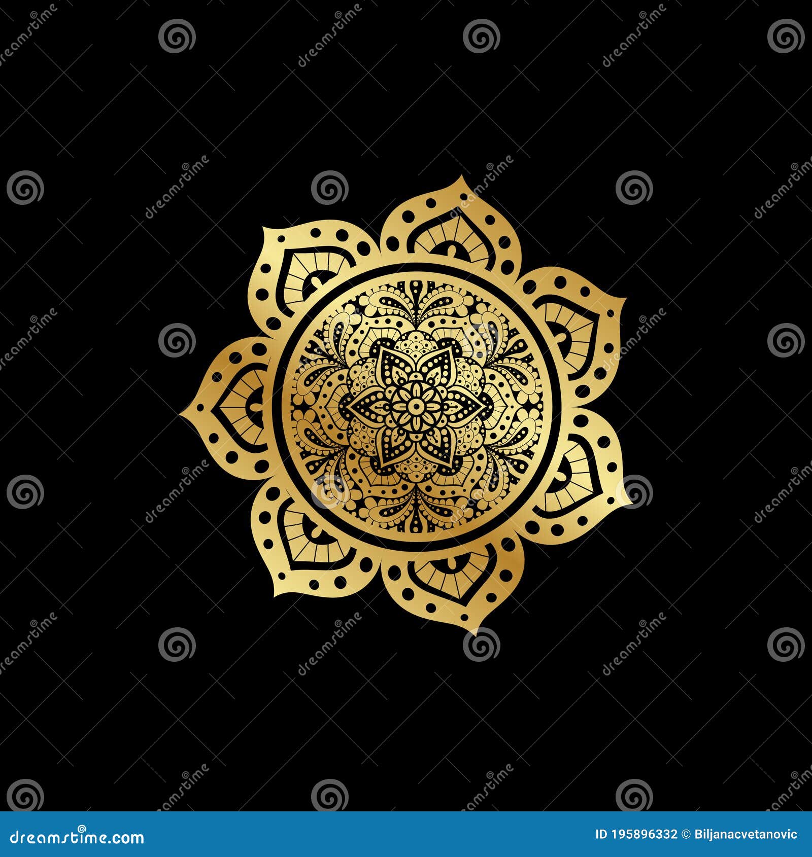 Gold Sun, vector stock illustration. Illustration of oriental - 195896332