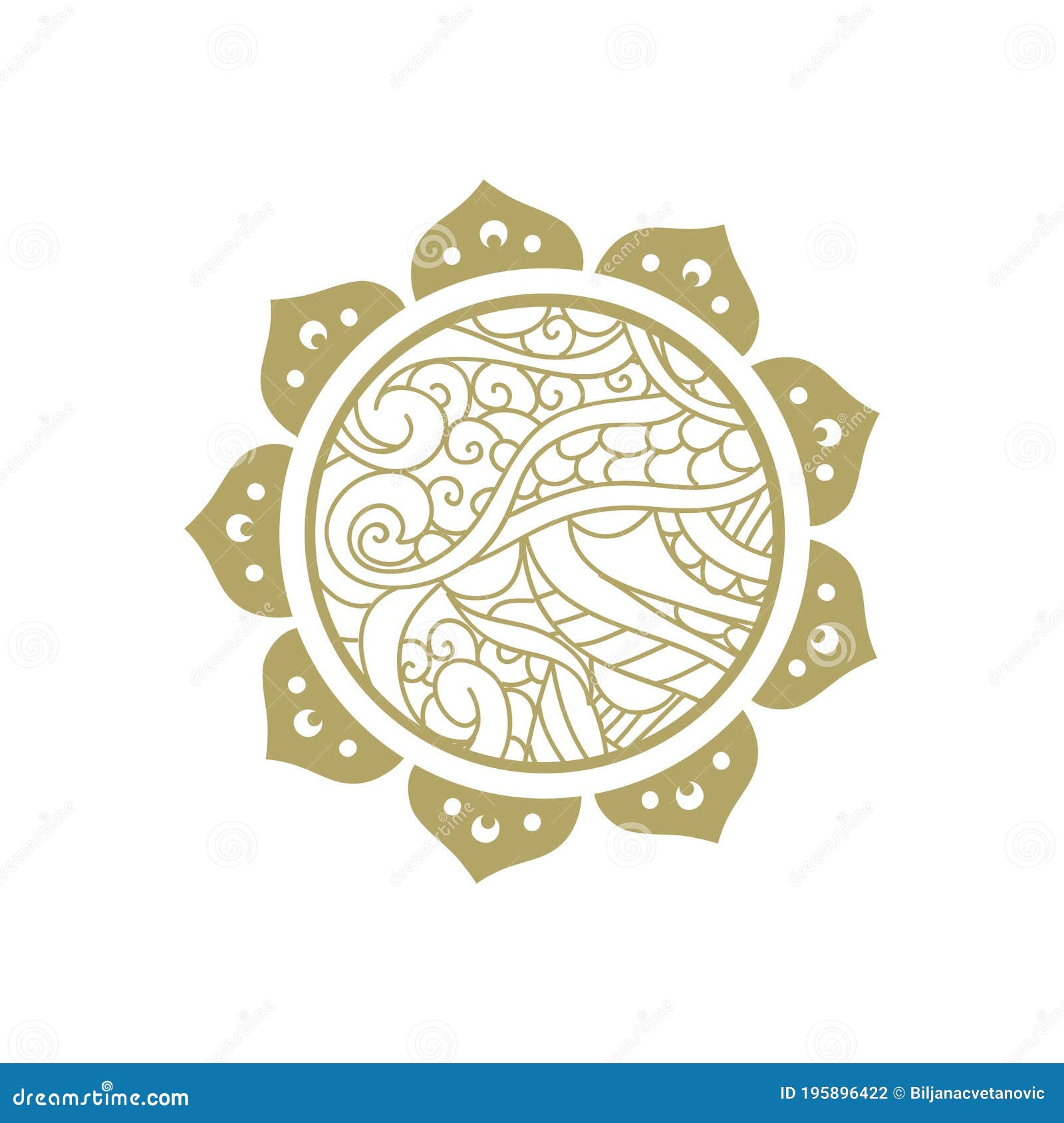 Gold Sun, vector stock illustration. Illustration of east - 195896422