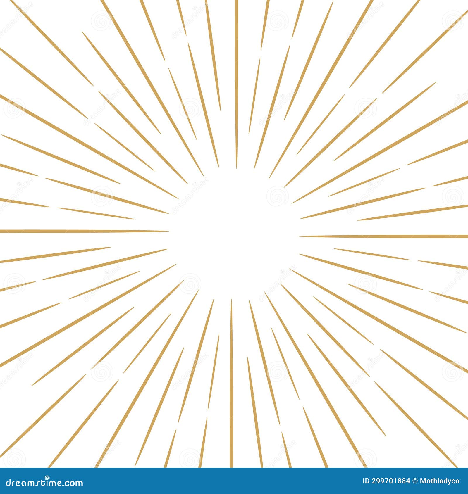 Gold Sunburst Vector Background, Sunray Design Stock Vector ...