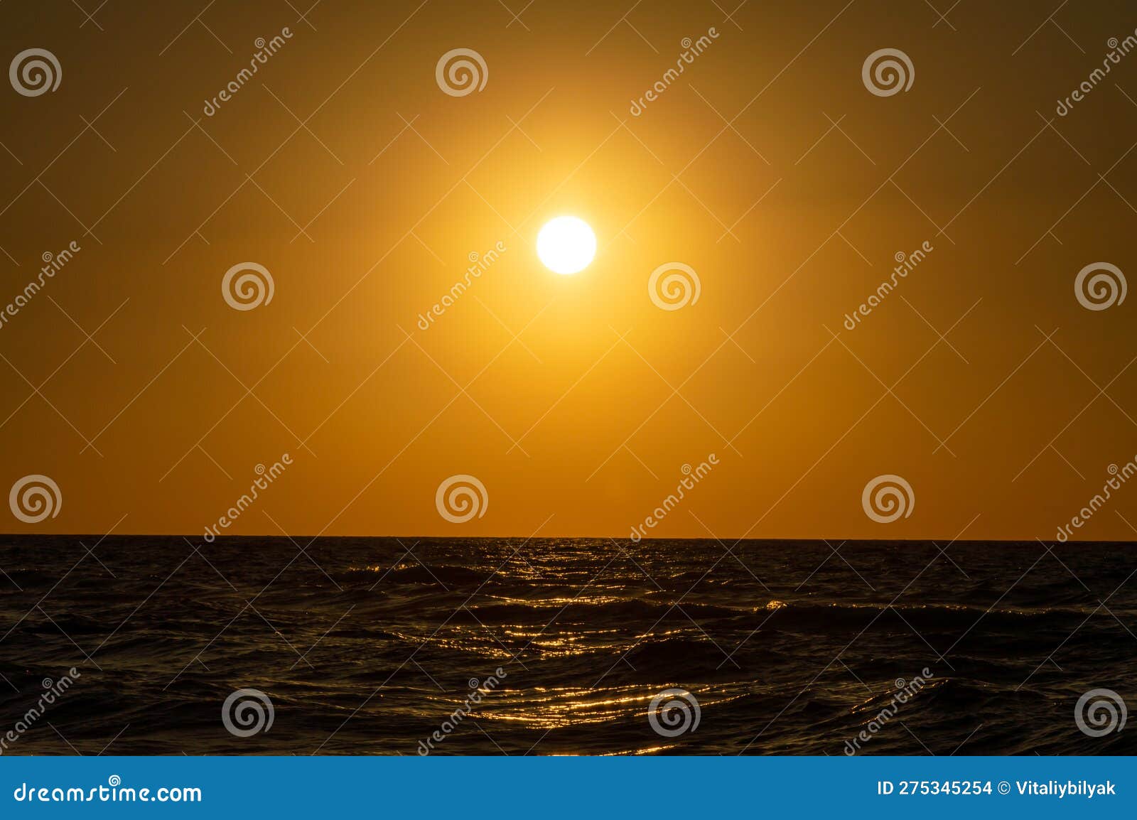 Gold sunrise on the beach stock photo. Image of travel - 275345254