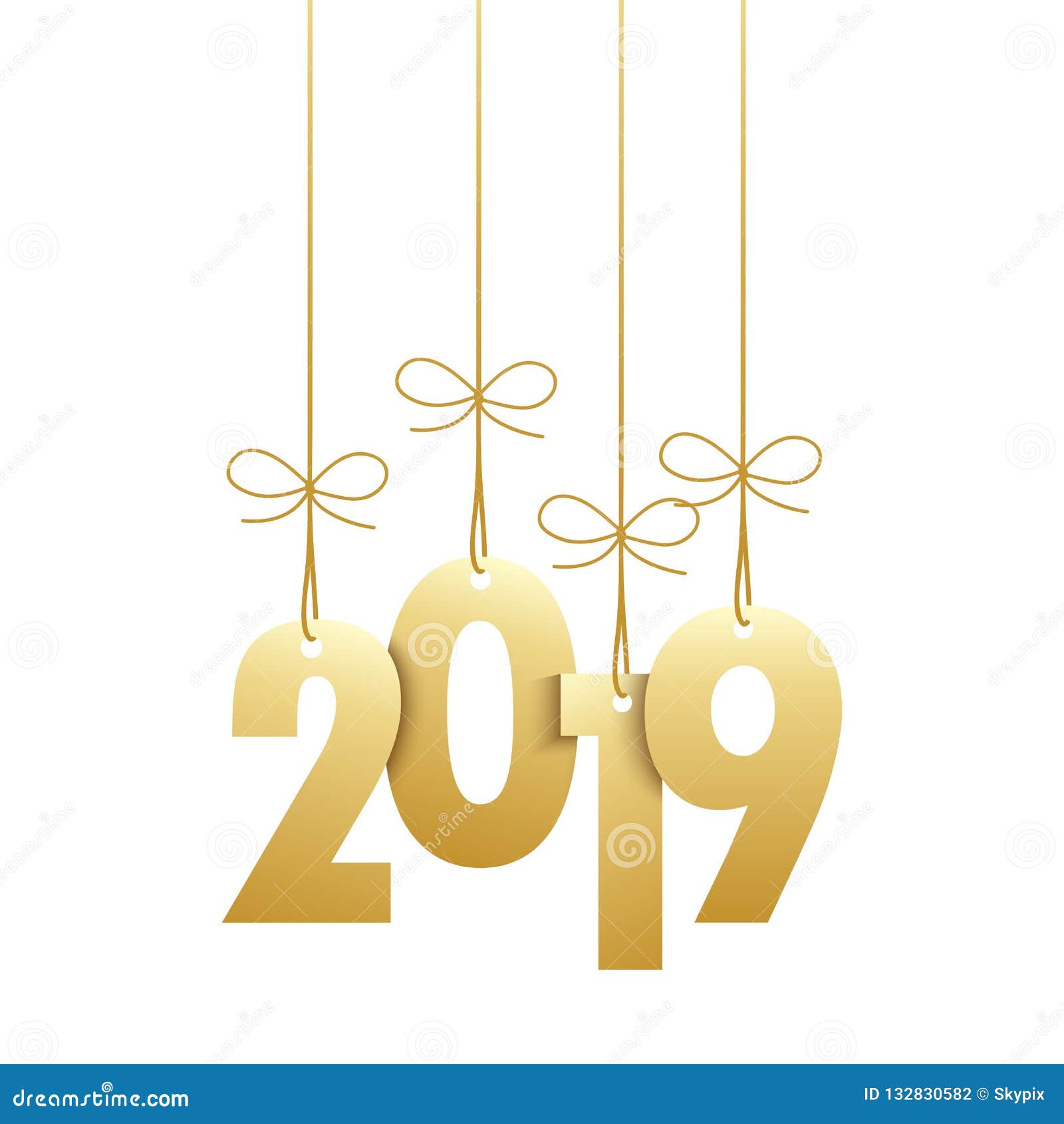 2019 numbers icon stock illustration. Illustration of metallic - 132830582