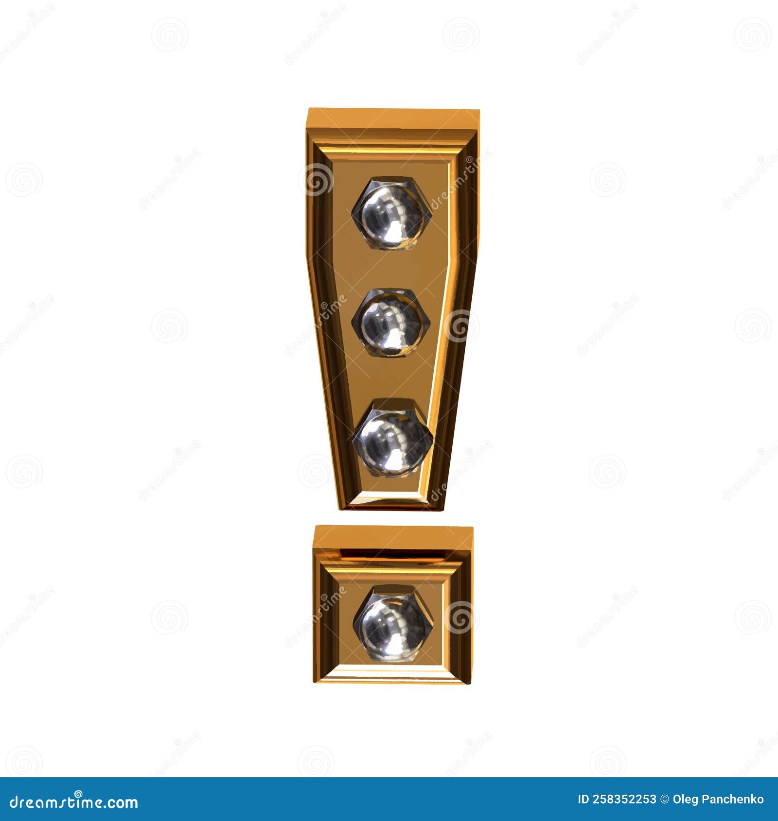 Gold Symbol with Metal Bolts Stock Vector - Illustration of type ...