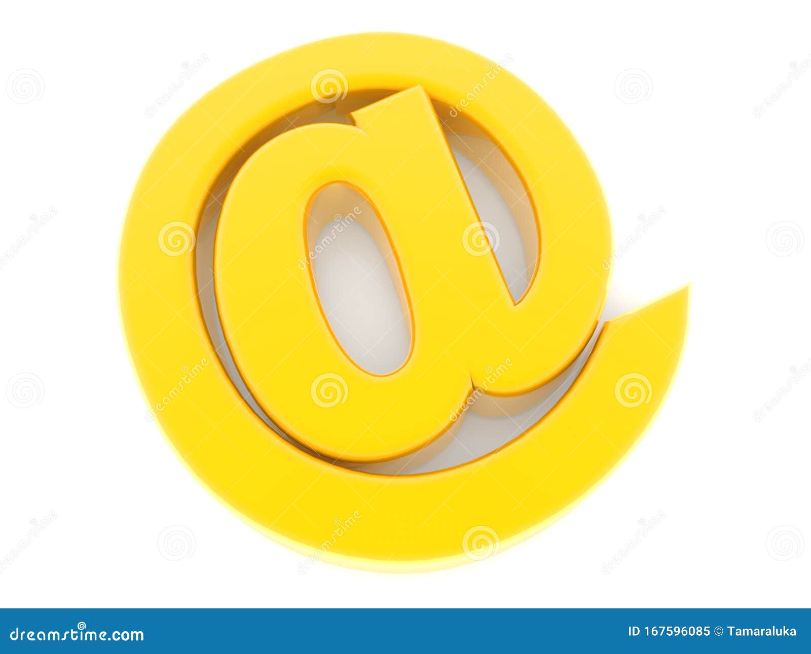 Gold at symbol on white stock illustration. Illustration of gold ...