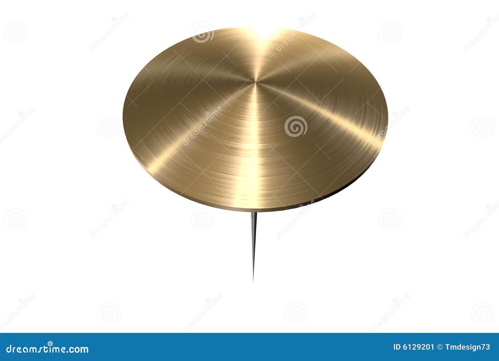 Gold tack stock illustration. Illustration of object, closeup - 6129201
