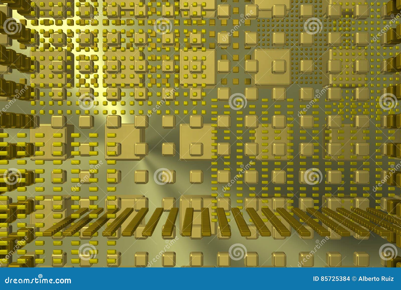 Gold tech background stock illustration. Illustration of interconnected ...