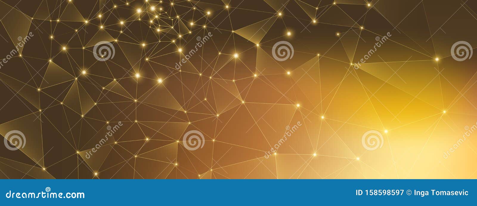 Gold Technology Connection. Big Data 3d Stock Vector - Illustration of ...