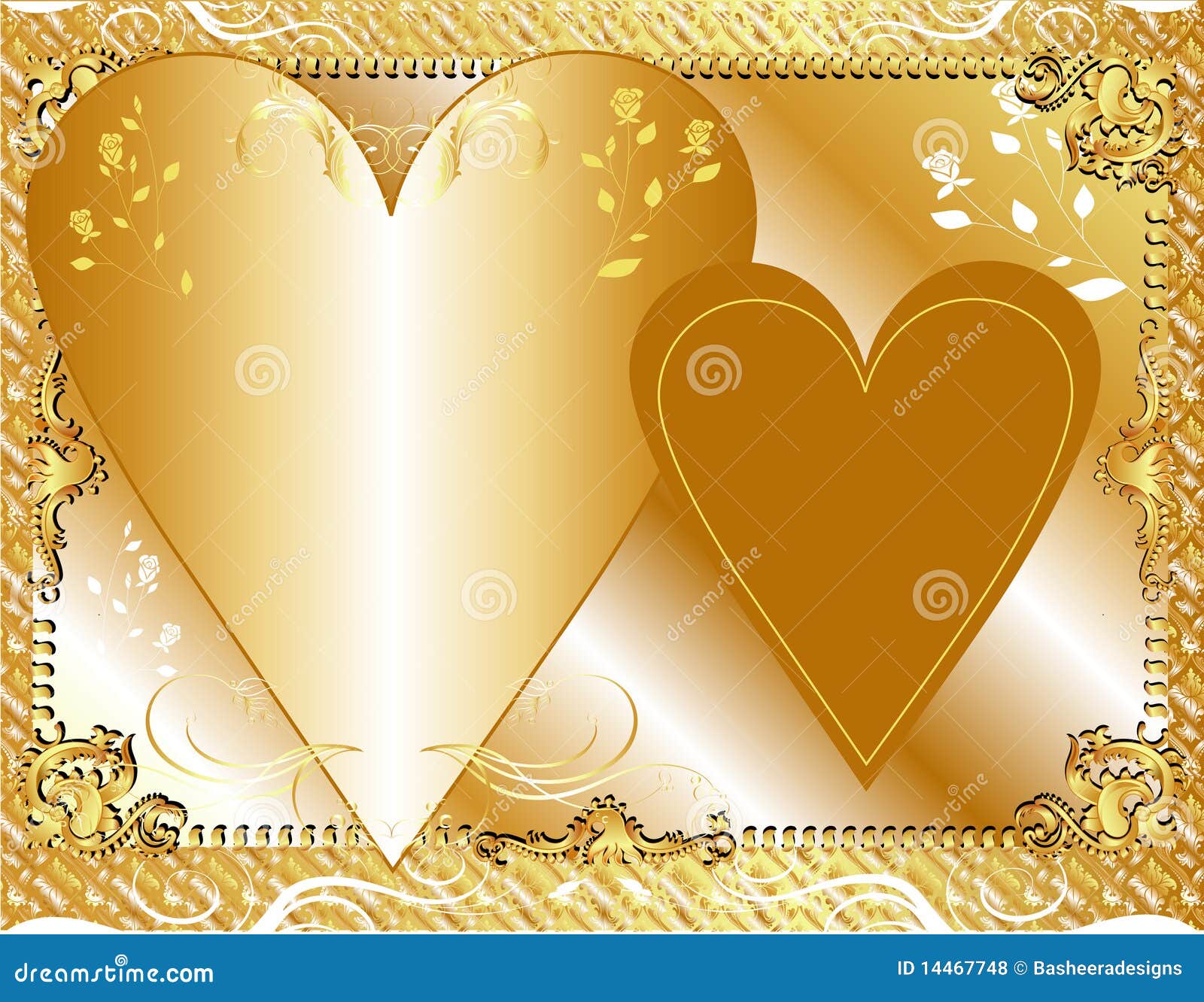 Gold Template stock vector. Illustration of bridal, duotone - 14467748