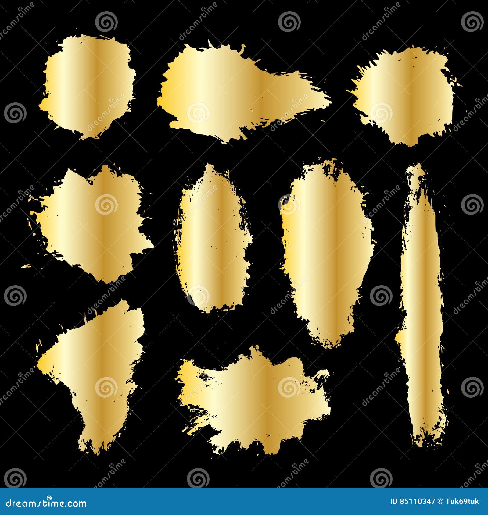 Gold Template Set of Grunge Banners Abstract Backgrounds for Promotion ...