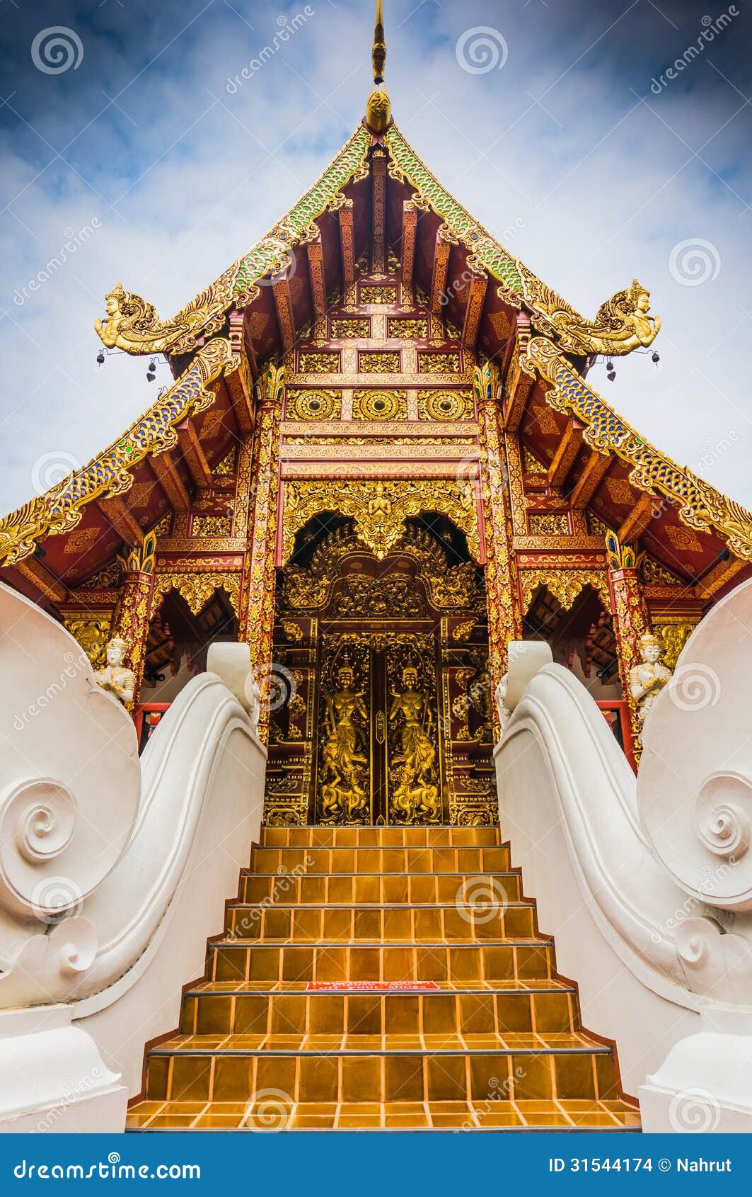 Gold Temple stock photo. Image of travel, gate, asia - 31544174
