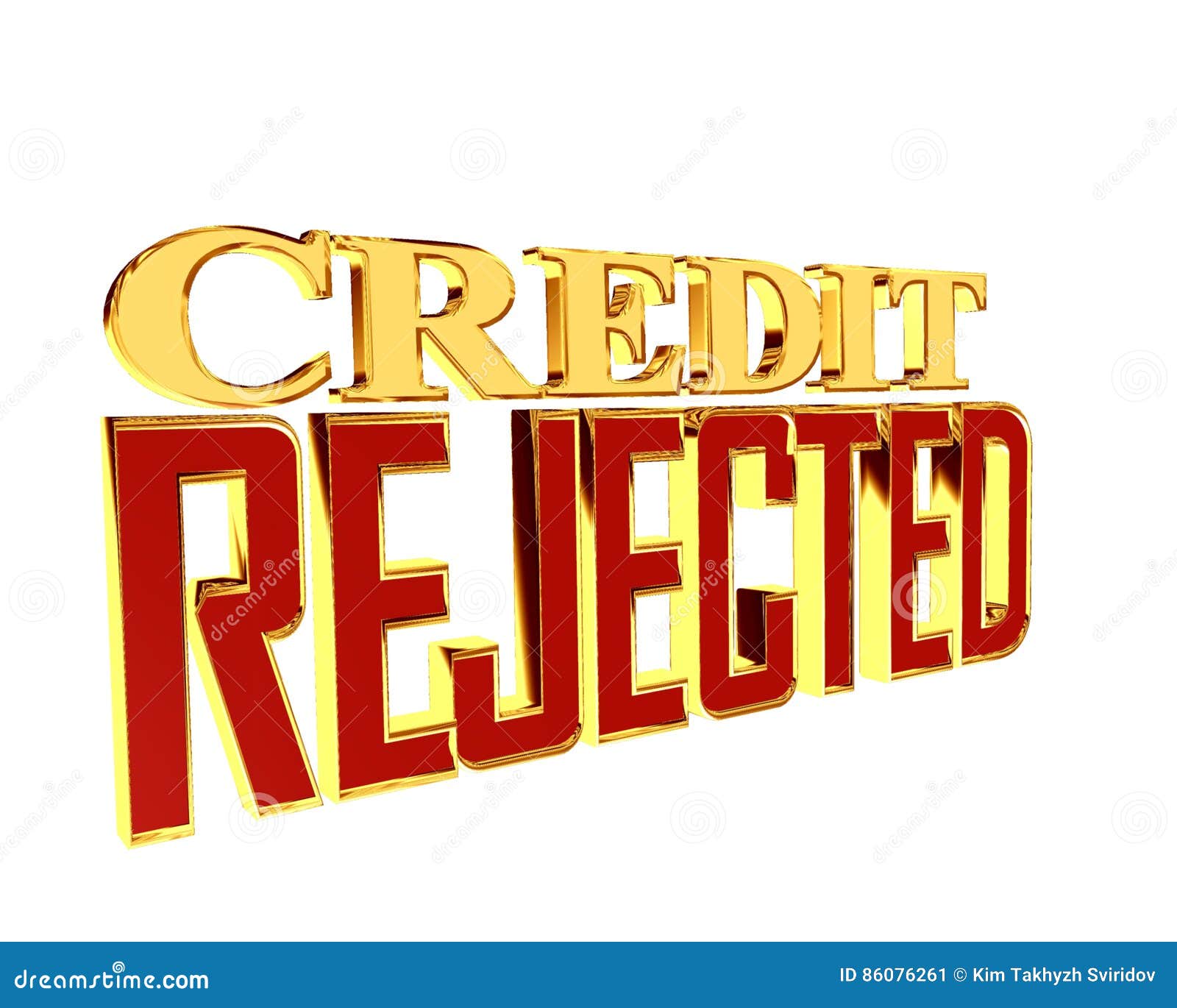 Credit Rejected Document Icon In Badge Style. One Of Decline Collection ...