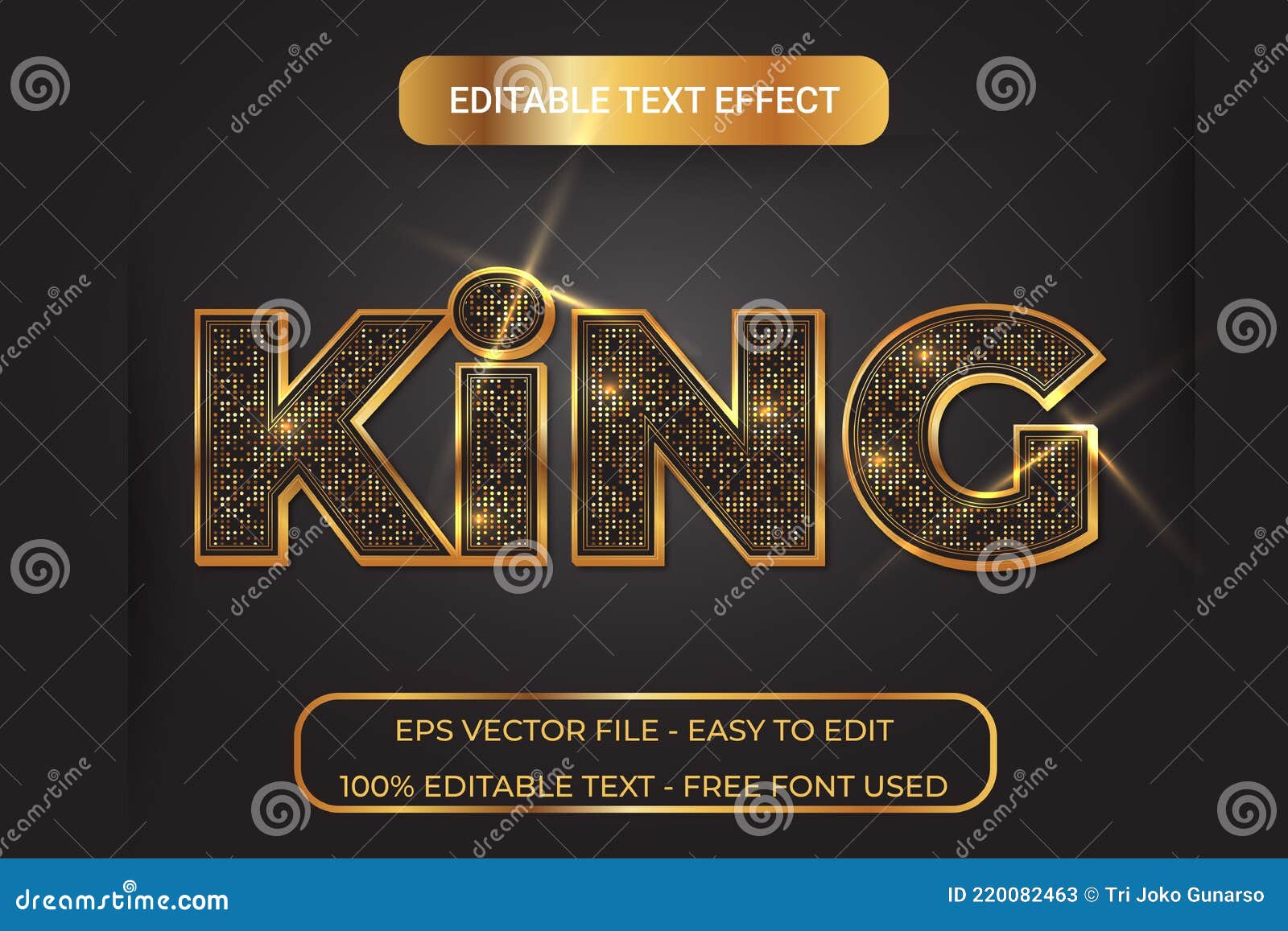 Editable Text Effect Gold Gradient with Glitter Inside Text. Stock ...