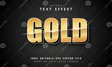 Gold Text Effect Vector Design Stock Vector - Illustration of golden ...