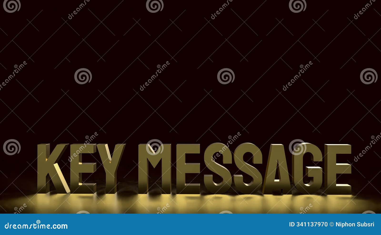 The Gold Text Key Message on Black Background 3d Rendering Stock ...