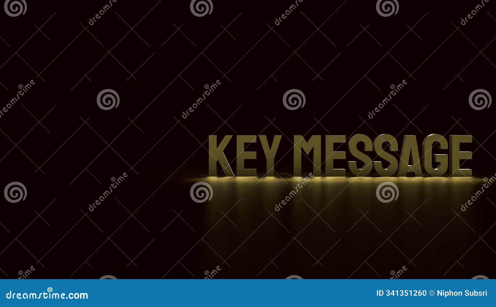 The Gold Text Key Message on Black Background 3d Rendering Stock ...