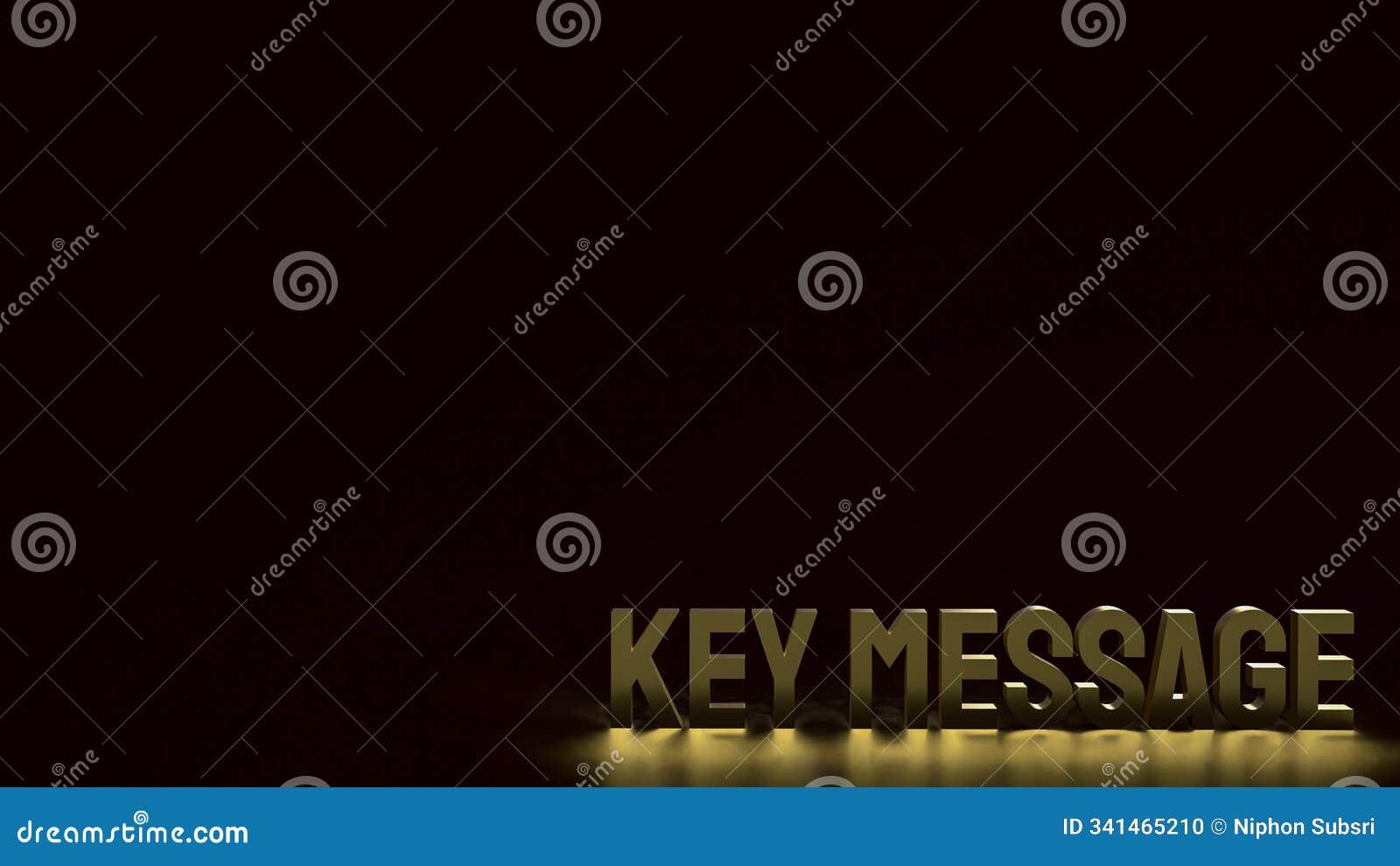 The Gold Text Key Message on Black Background 3d Rendering Stock ...
