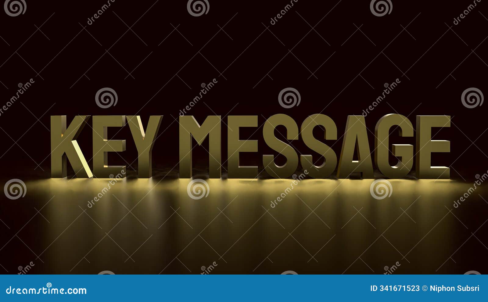 The Gold Text Key Message on Black Background 3d Rendering Stock ...