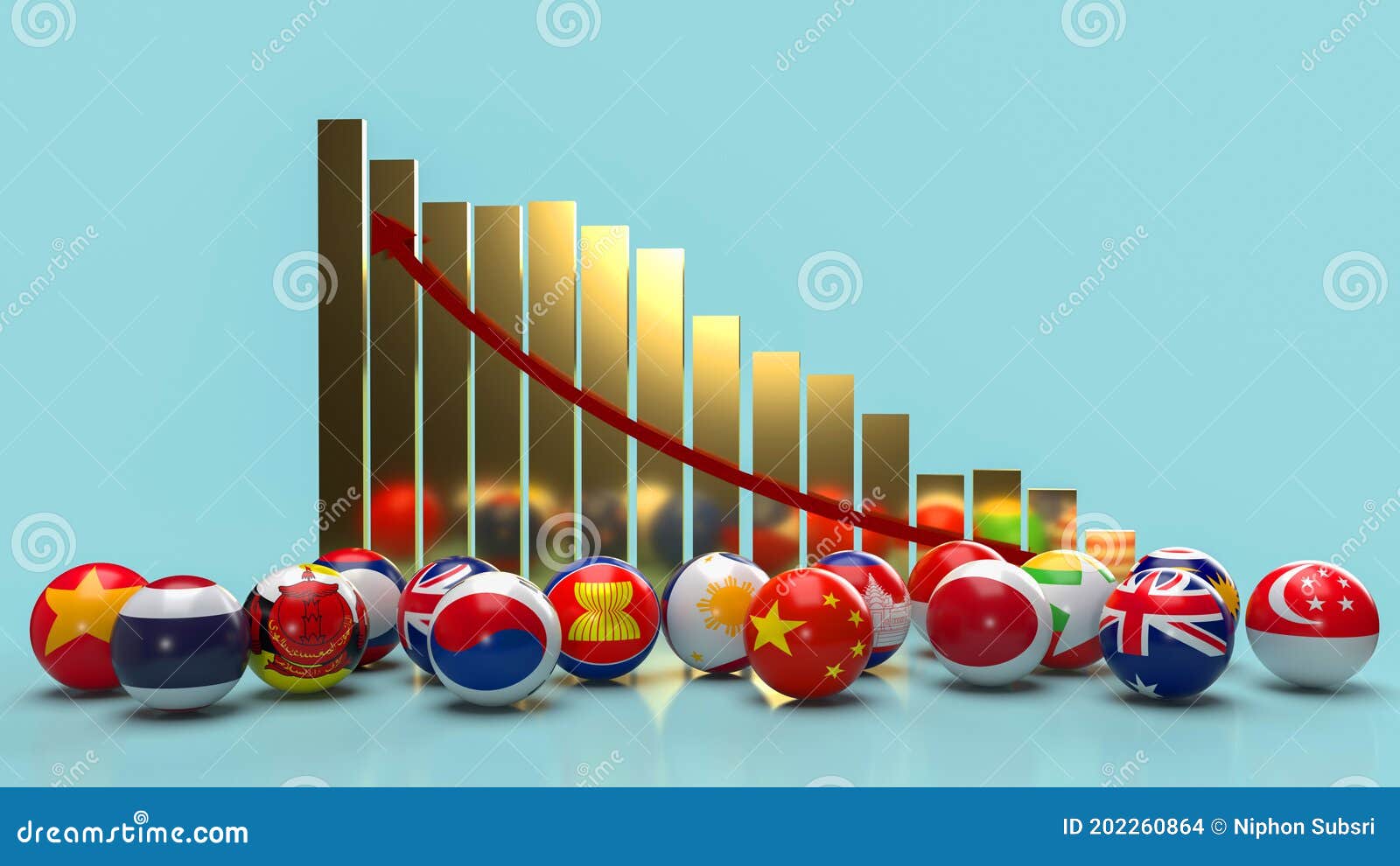 RCEP. Regional Comprehensive Economic Partnership. Vector Infographics ...