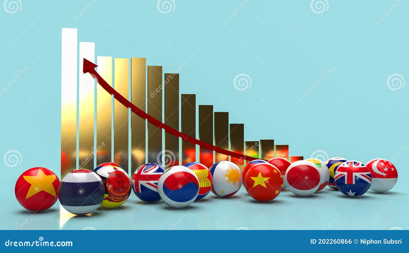 RCEP. Regional Comprehensive Economic Partnership. Vector Infographics ...